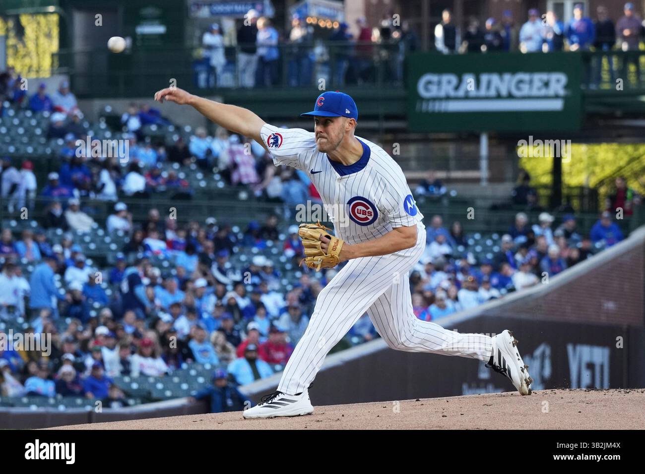 Chicago Cubs starting pitcher Jameson Taillon throws against the ...