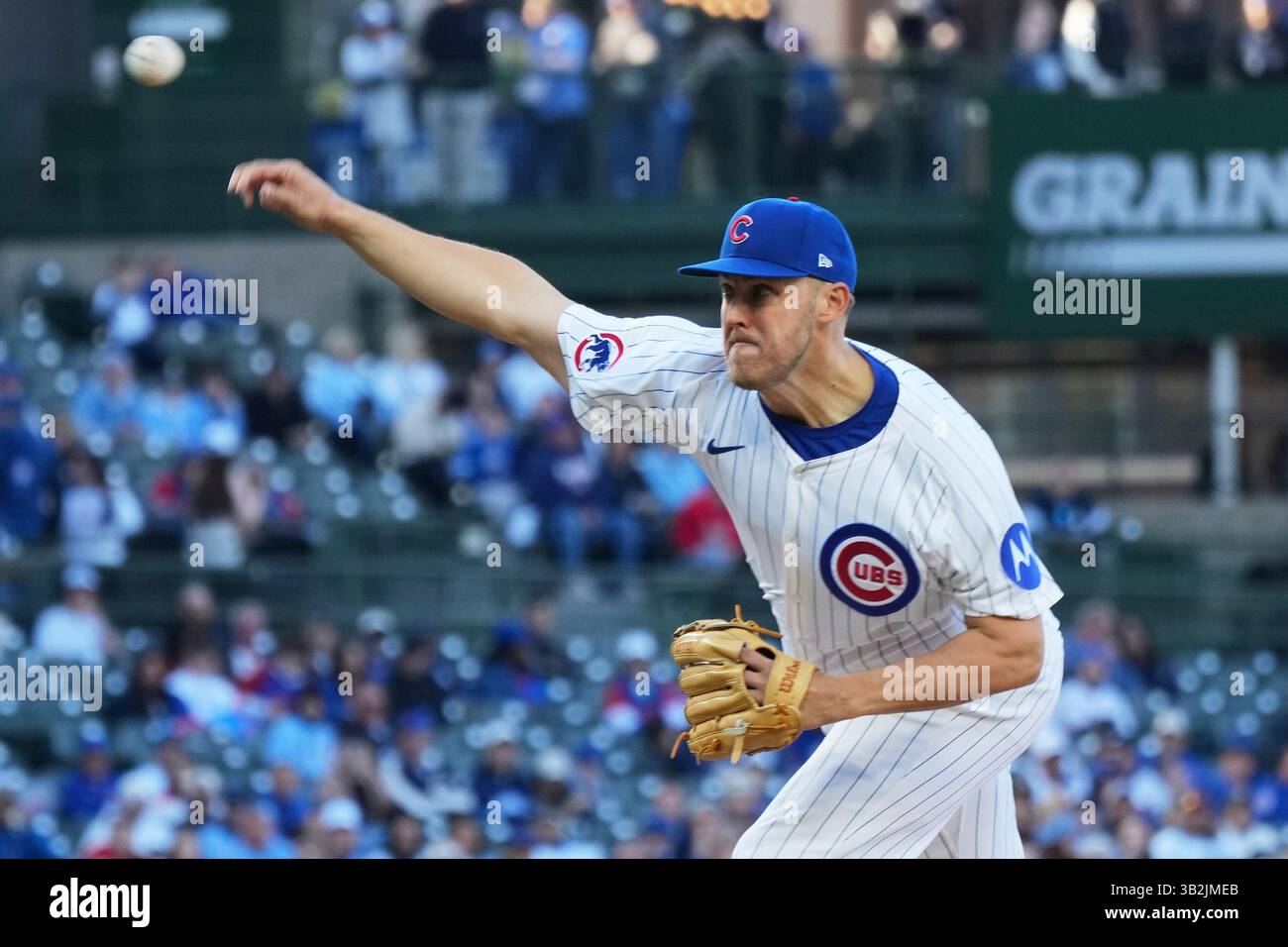Chicago Cubs starting pitcher Jameson Taillon throws against the ...