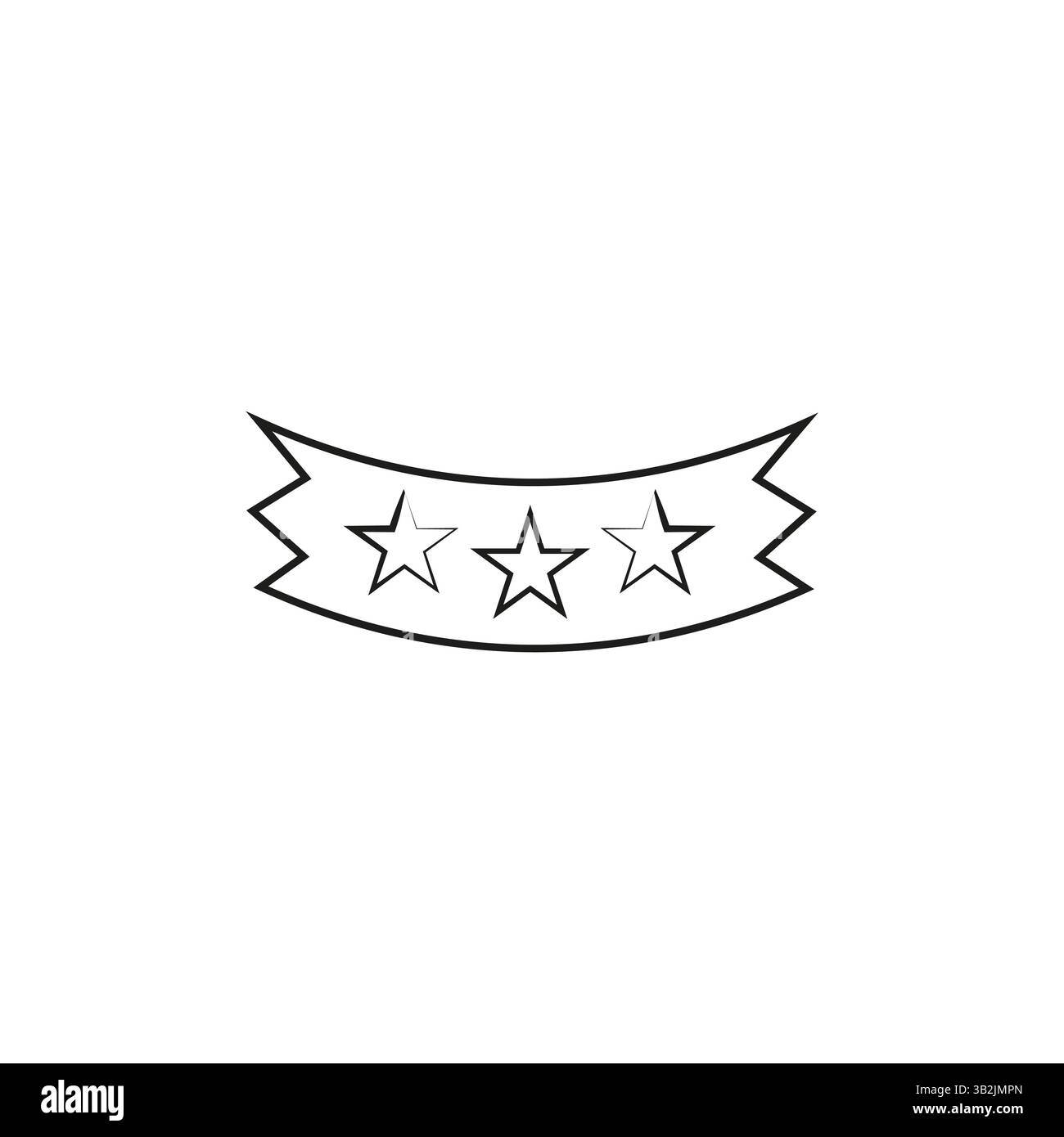 Ribbon star icon. Award badge symbol. Prize vector shape. Achievement ...