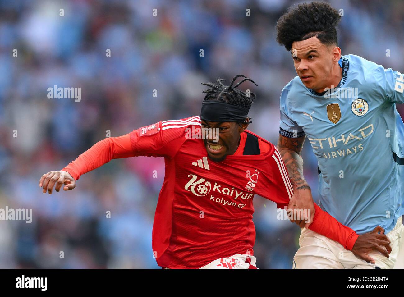Wembley Stadium, London on Sunday 27th April 2025. Anthony Elanga of ...