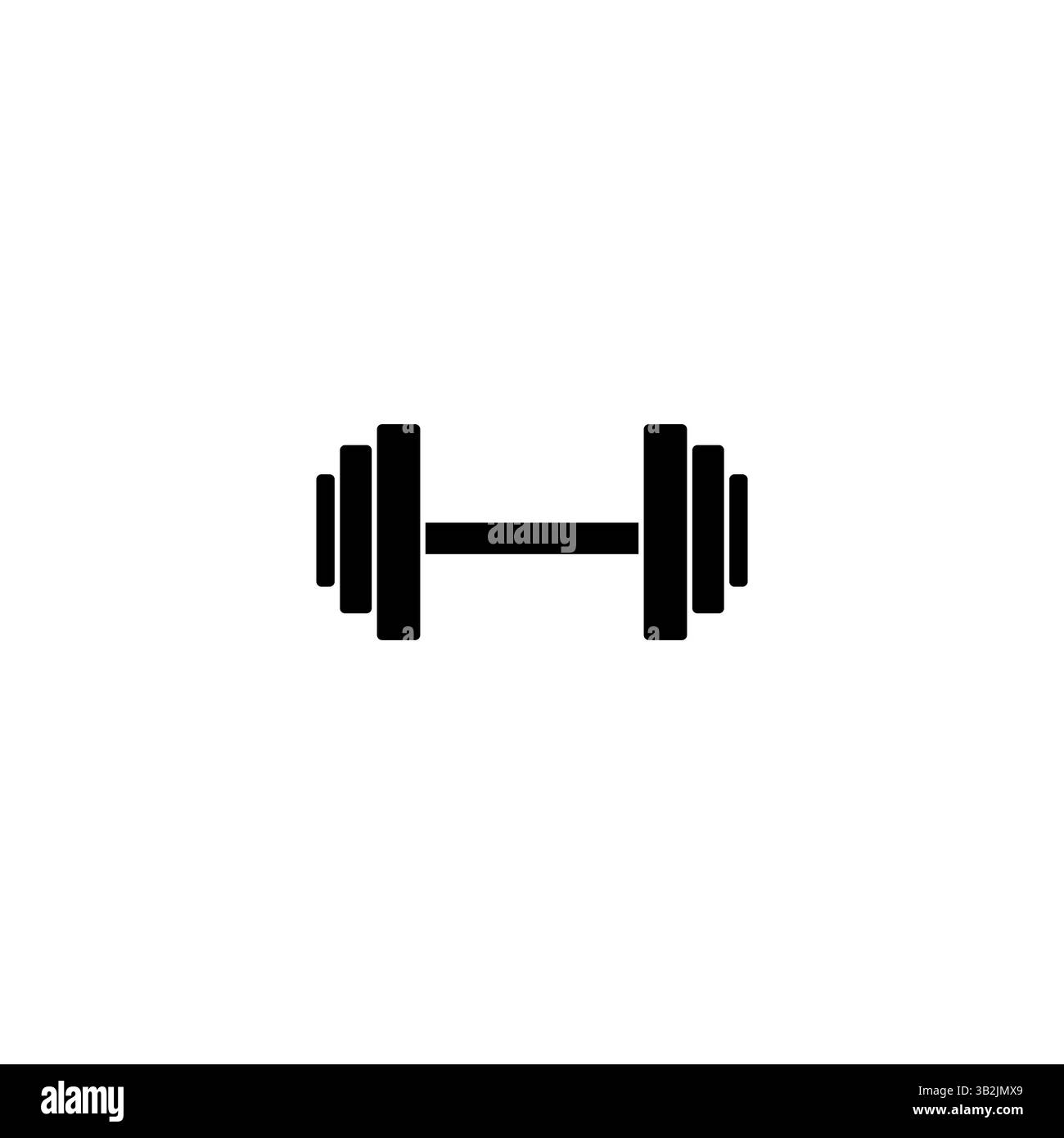 Dumbbell weight icon. Fitness training symbol. Gym workout vector ...