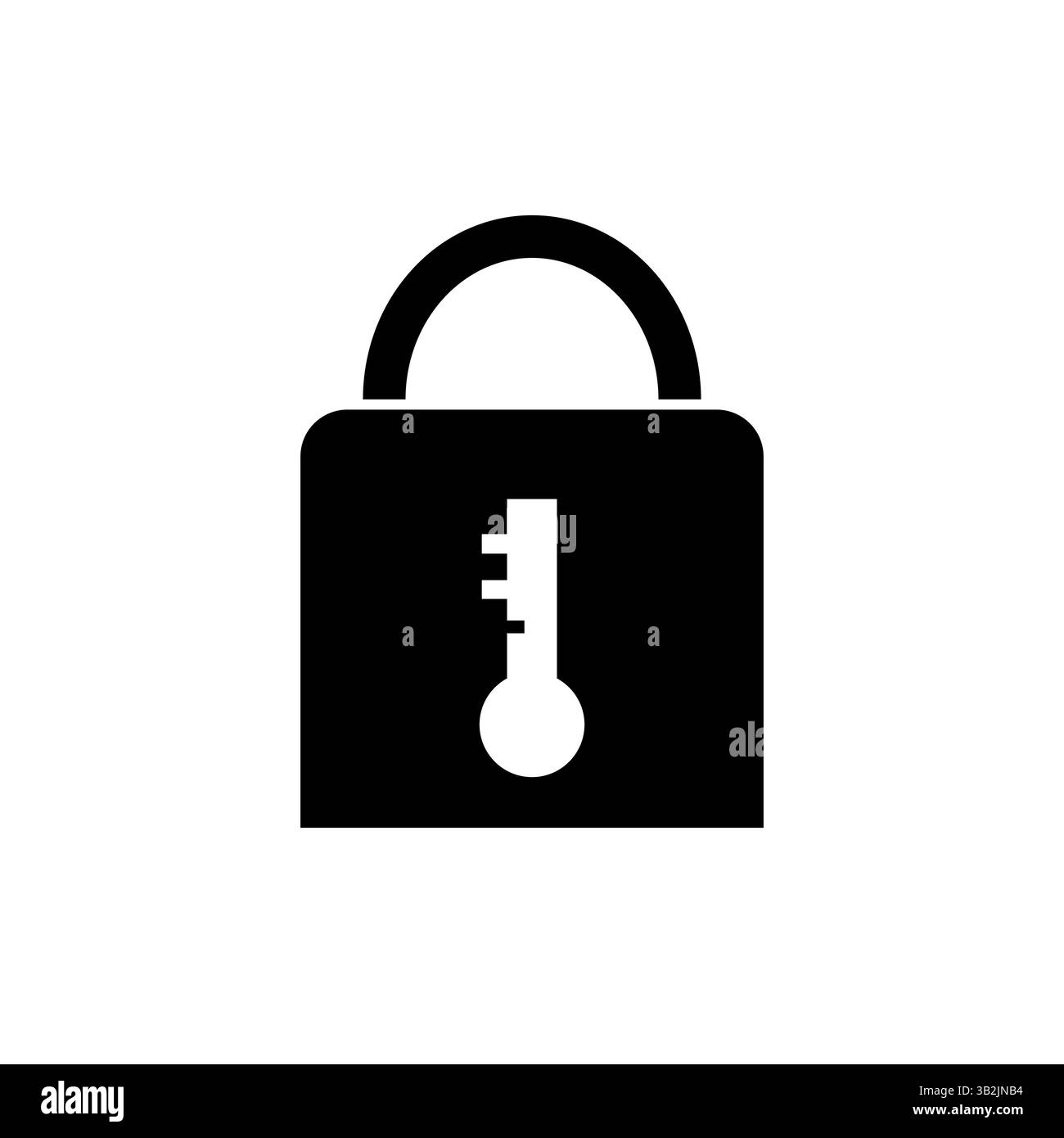Lock icon silhouette. Keyhole safety shape. Security padlock vector ...