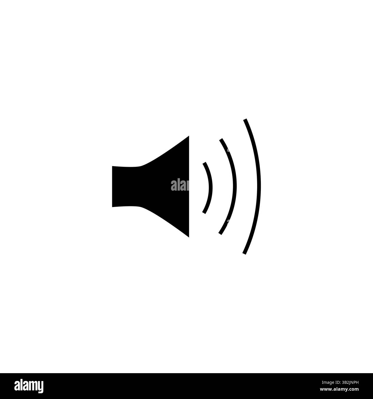 Speaker icon. Volume sound symbol. Audio wave shape. Black simple ...