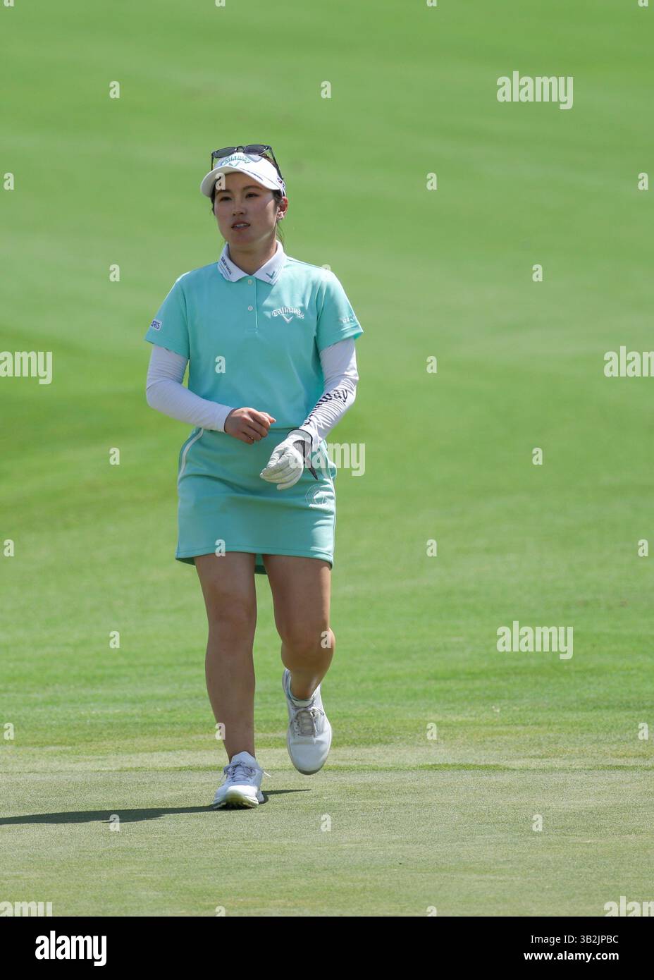 THE WOODLANDS, TX - APRIL 27: Yuna Nishimura (JPN) approaches 9 green ...
