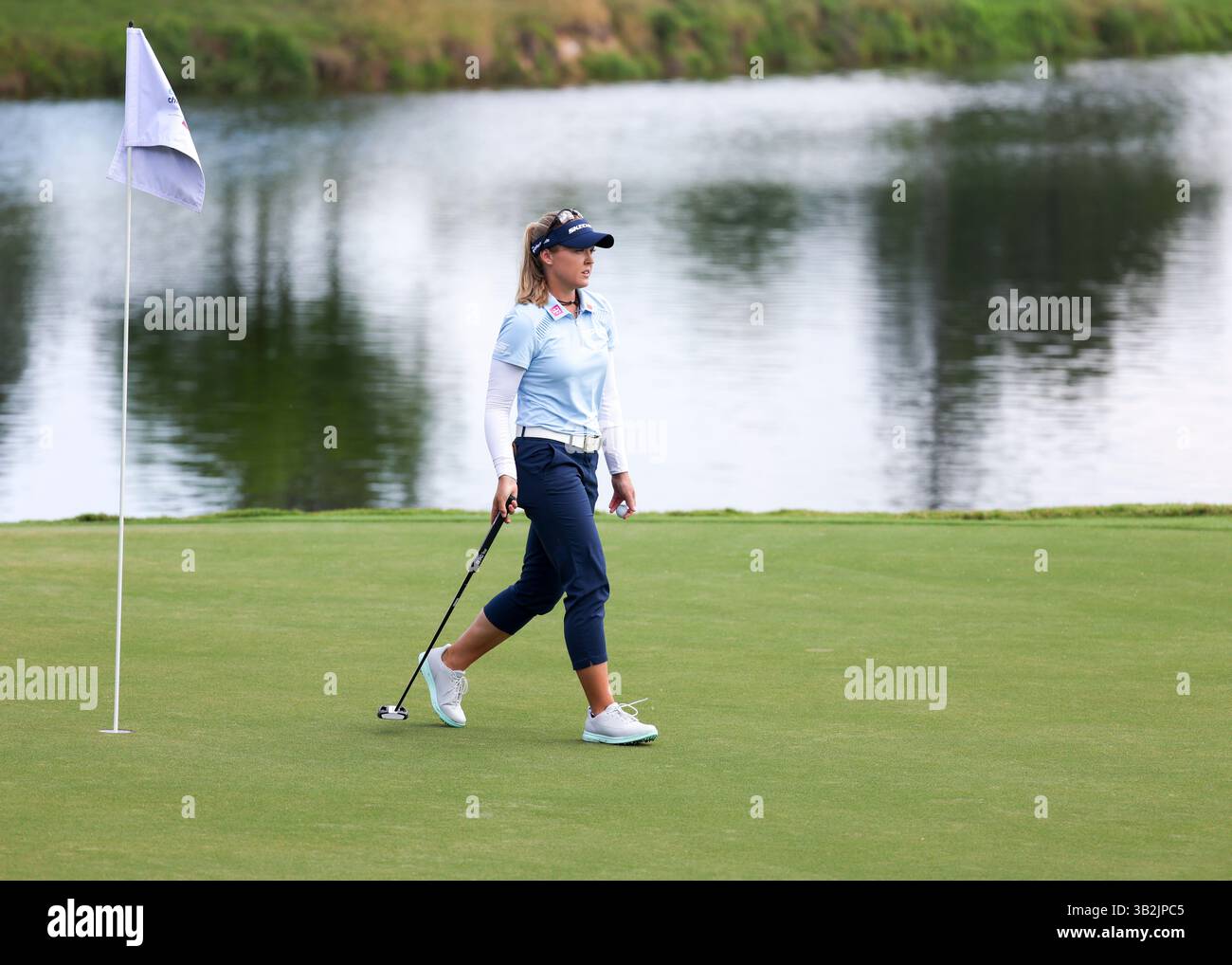 THE WOODLANDS, TX - APRIL 27: Brooke M. Henderson (CAN) leaves 9 green ...