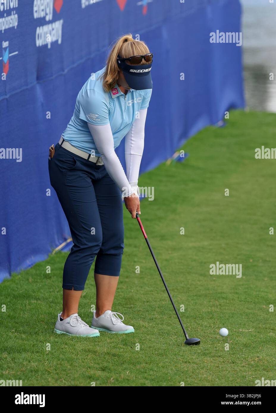 THE WOODLANDS, TX - APRIL 27: Brooke M. Henderson (CAN) putts on 9 ...