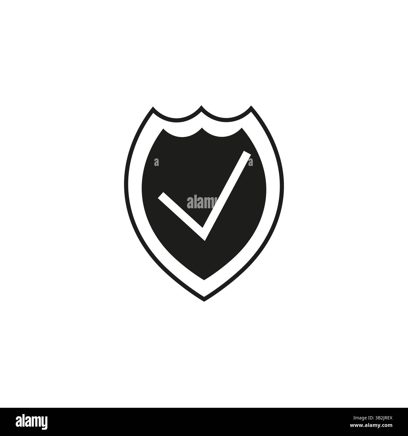 Shield icon. Protection vector sign. Checkmark security symbol. Black ...