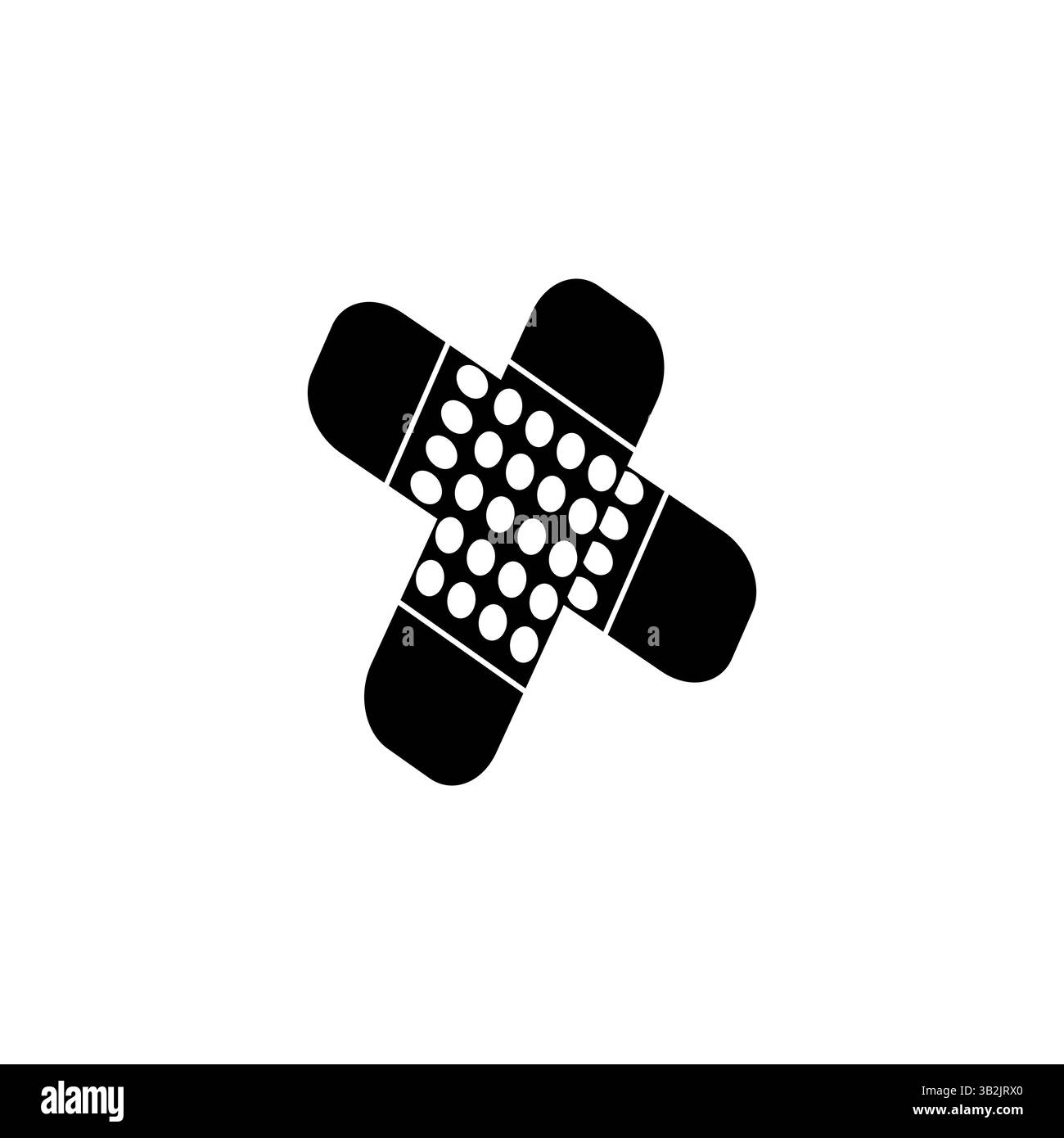 Bandage cross icon. Medical first aid. Healing patch symbol. Vector ...