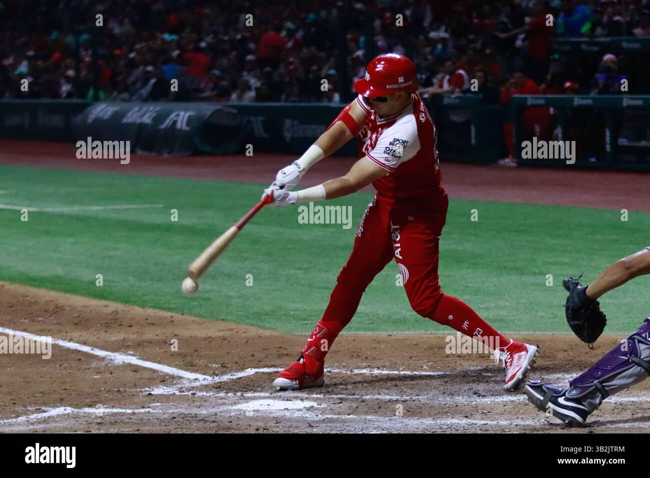 Mexico City, Mexico. 25th Apr, 2025. Ramón Flores #23 of Diablos Rojos ...