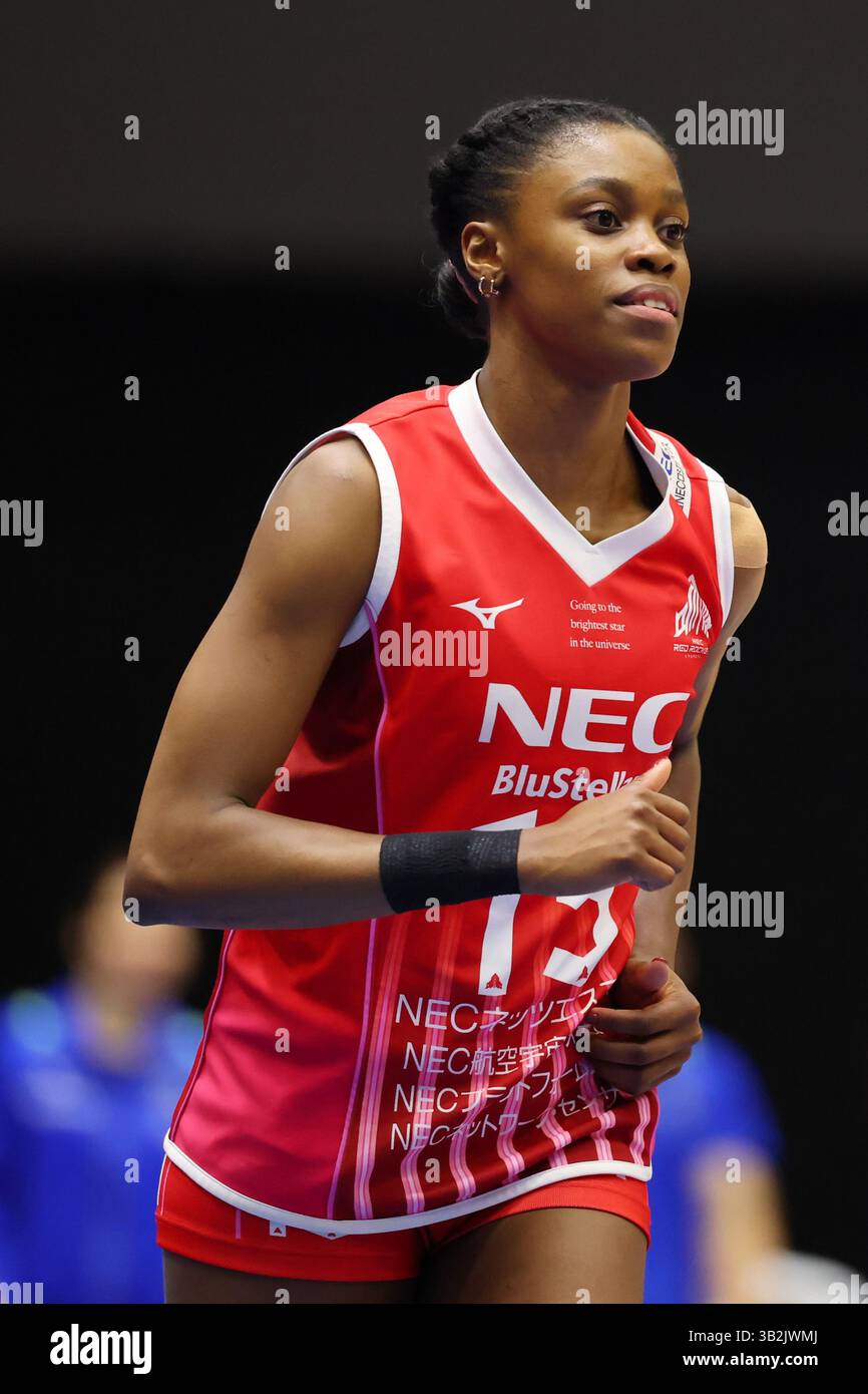 Kawasaki Todoroki Arena, Kanagawa, Japan. 26th Apr, 2025. Lorrayna Marys da Silva (NEC), APRIL ...