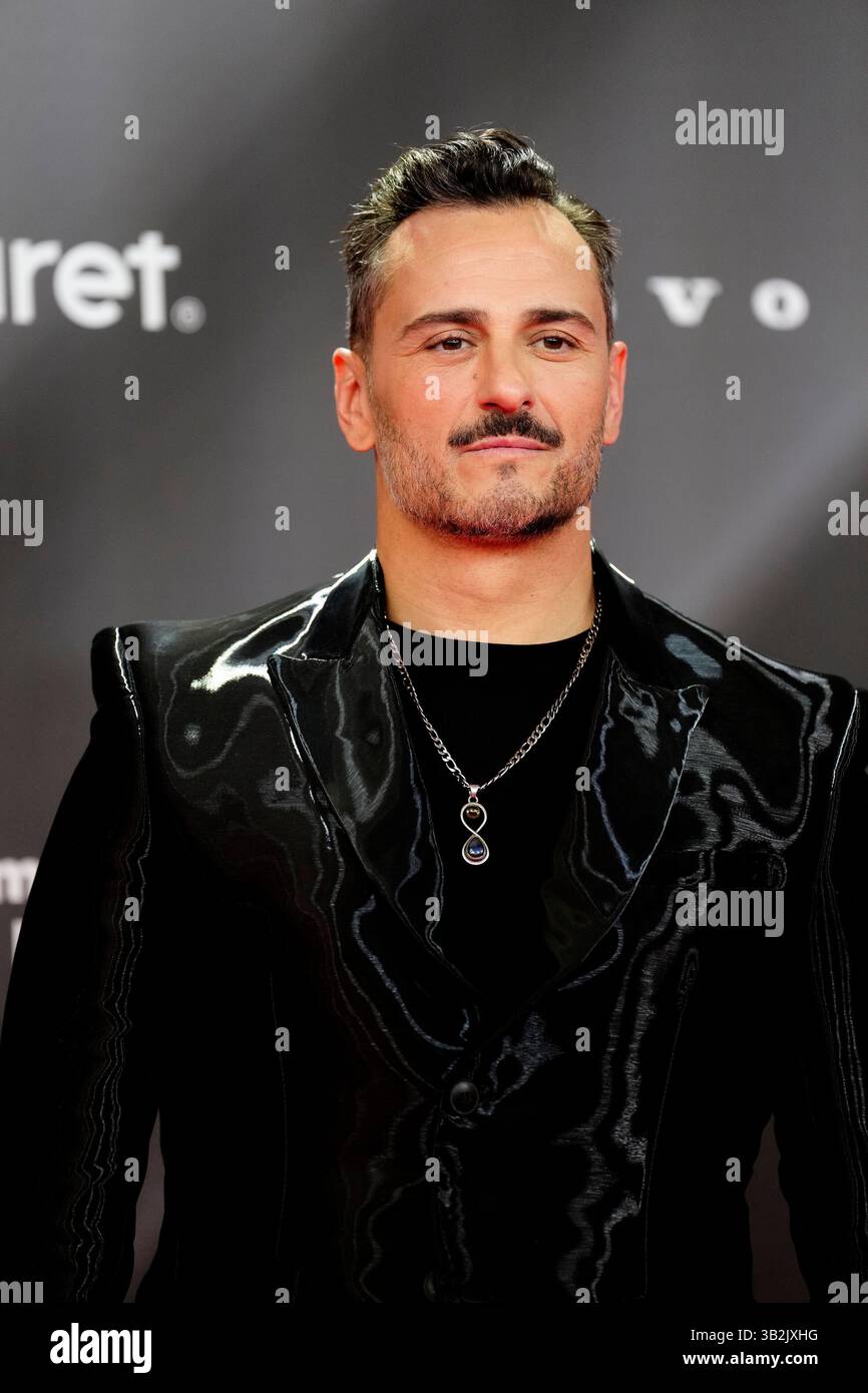 Asier Etxeandia attends 12nd Platino Awards 2025 - Red Carpet at Palacio Municipal de Congresos ...