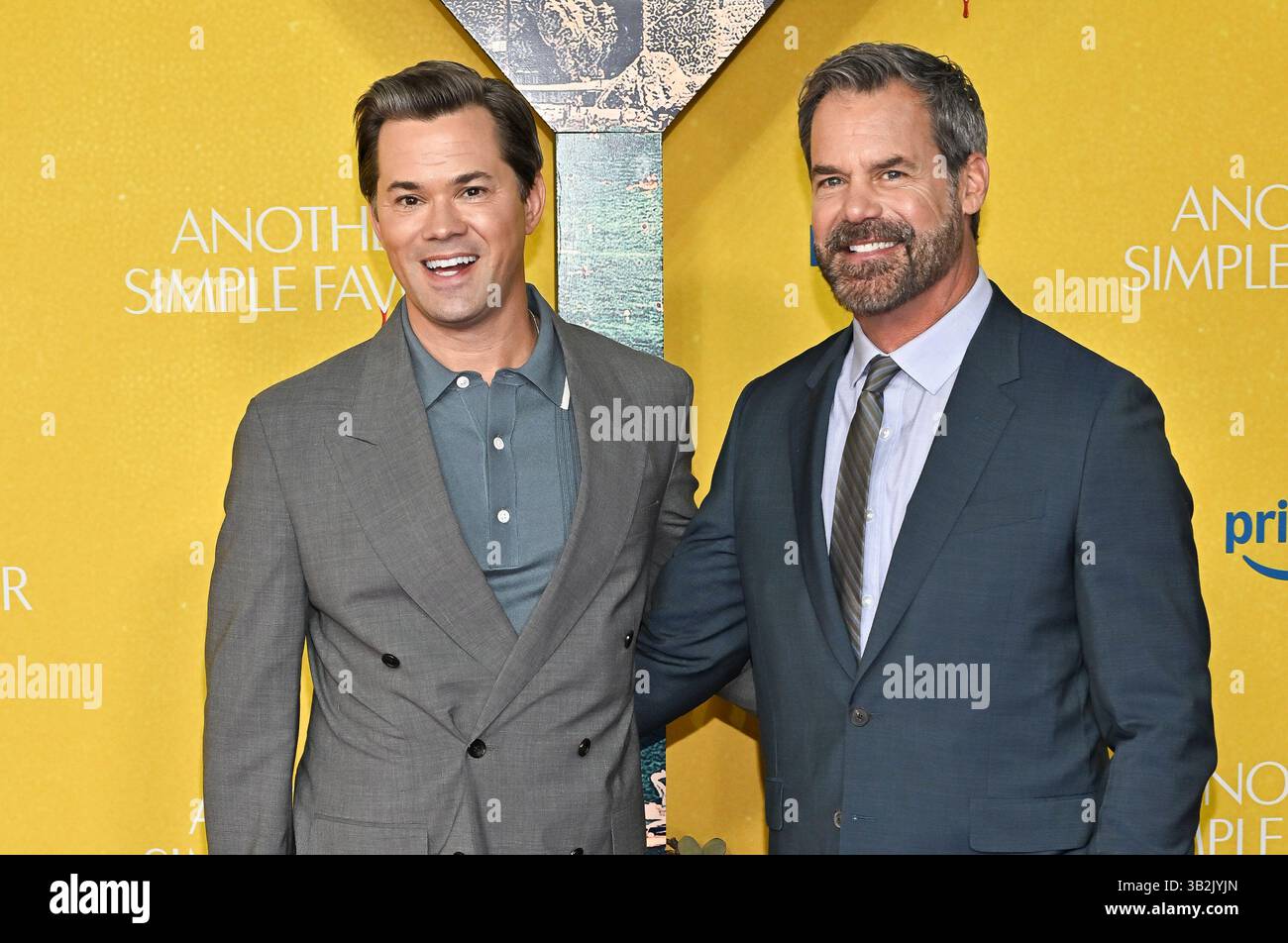 Andrew Rannells, left, and Tuc Watkins attend the special screening of ...