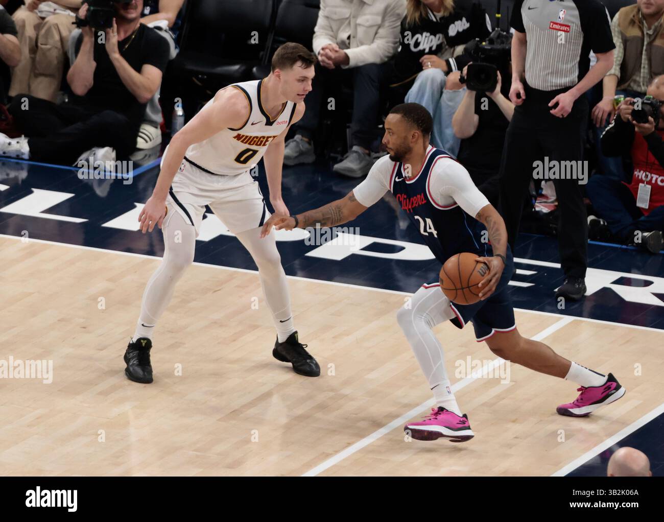 INGLEWOOD, CA - APRIL 24 : LA Clippers guard Norman Powell (24) guarded ...