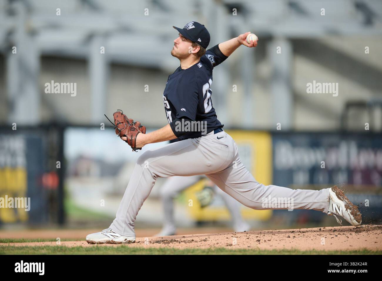 Hudson Valley Renegades starting pitcher Ben Hess (27) delivers a pitch ...