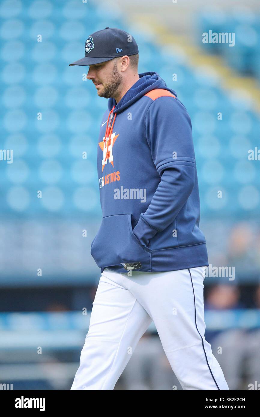 Asheville Tourists pitching coach Zach Wilkins (38) during a game against the Hudson Valley ...