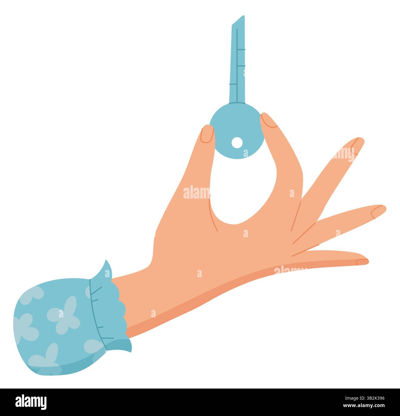 Hand Holding Key Sticker Stock Vector Image & Art - Alamy