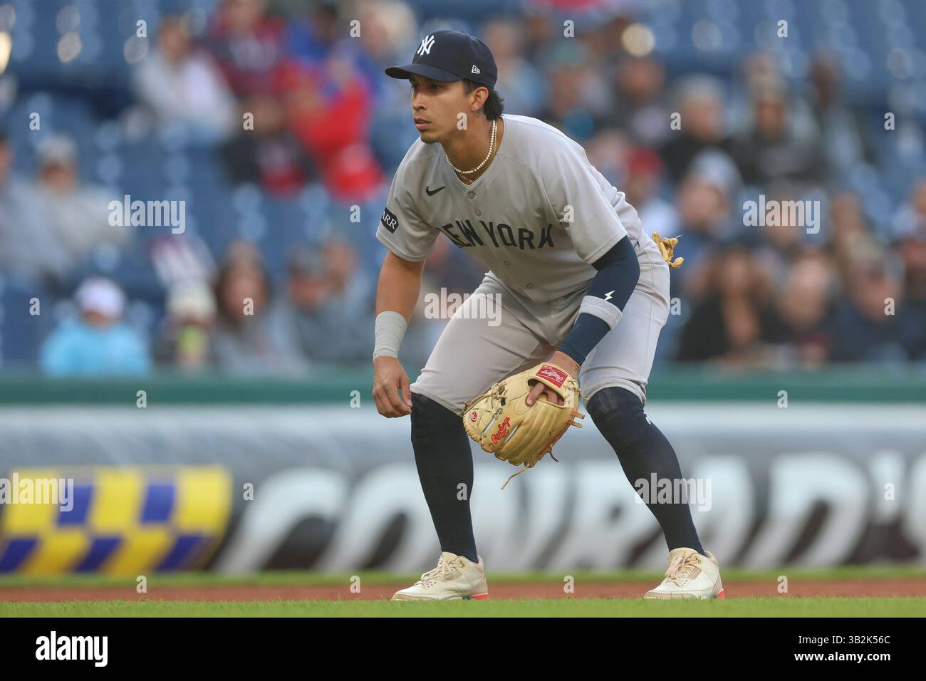 Oswaldo Cabrera #95 of the New York Yankees in defensive position at ...
