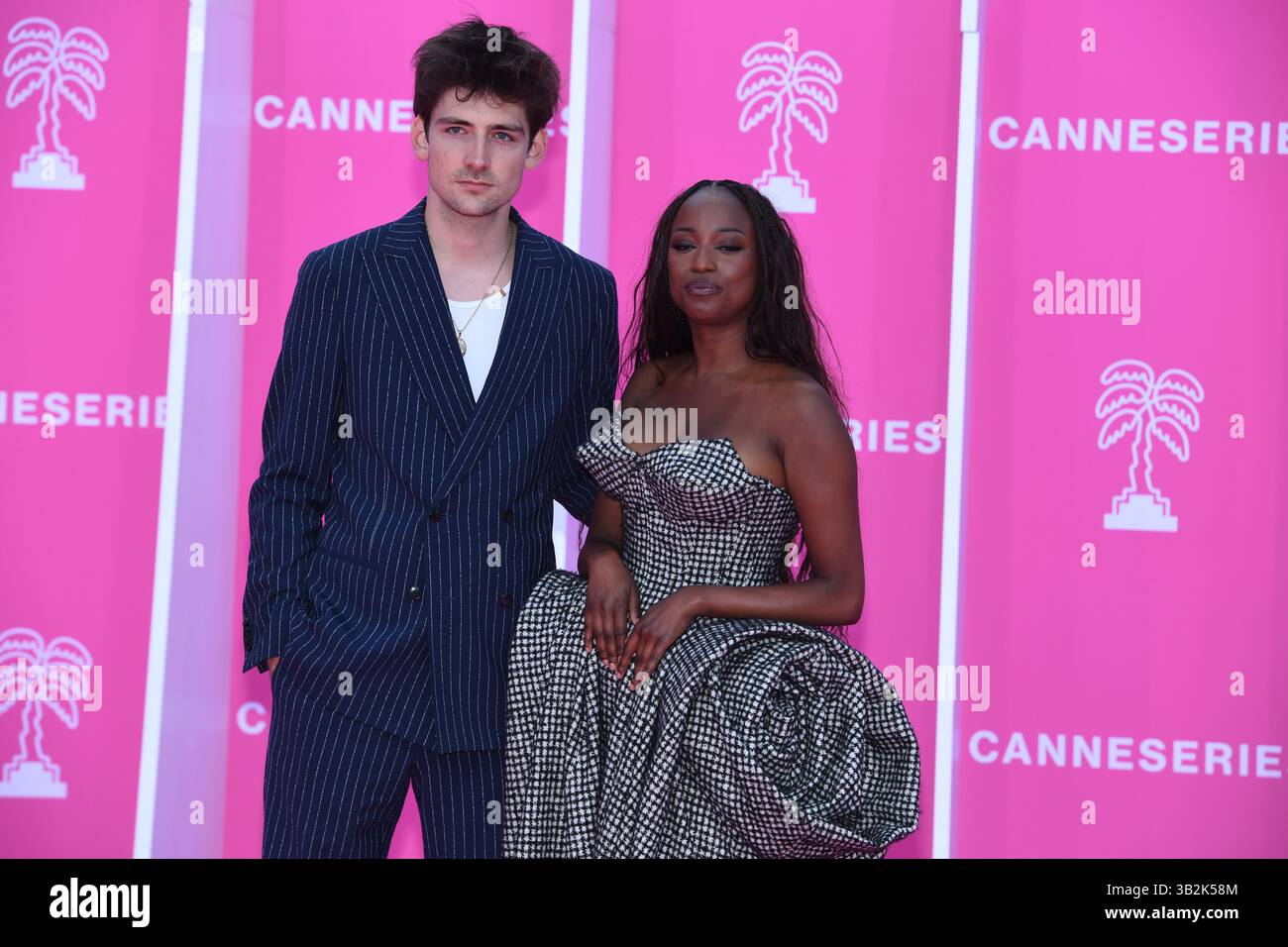 Jennifer Heylen and Jonathan Michiels attend the Pink Carpet on Day ...