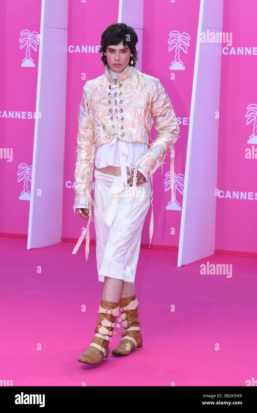 Cannes, France. 27th Apr, 2025. Jaxson Cook attends the Pink Carpet on ...