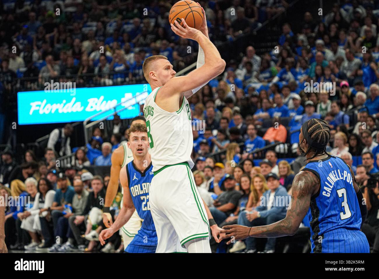 Orlando, Florida, USA, April 27, 2025, Boston Celtics center Kristaps ...