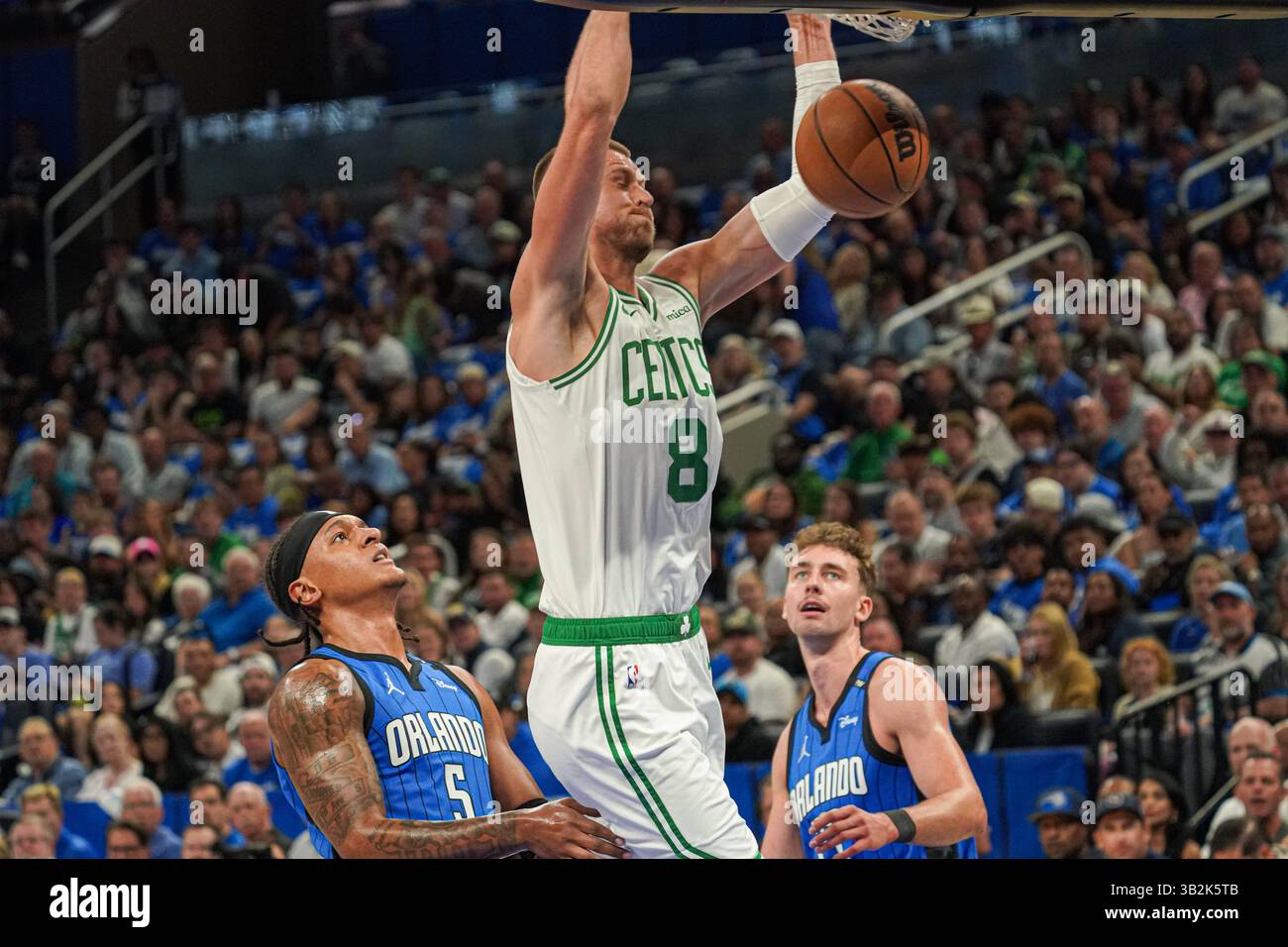 Orlando, Florida, USA, April 27, 2025, Boston Celtics center Kristaps ...