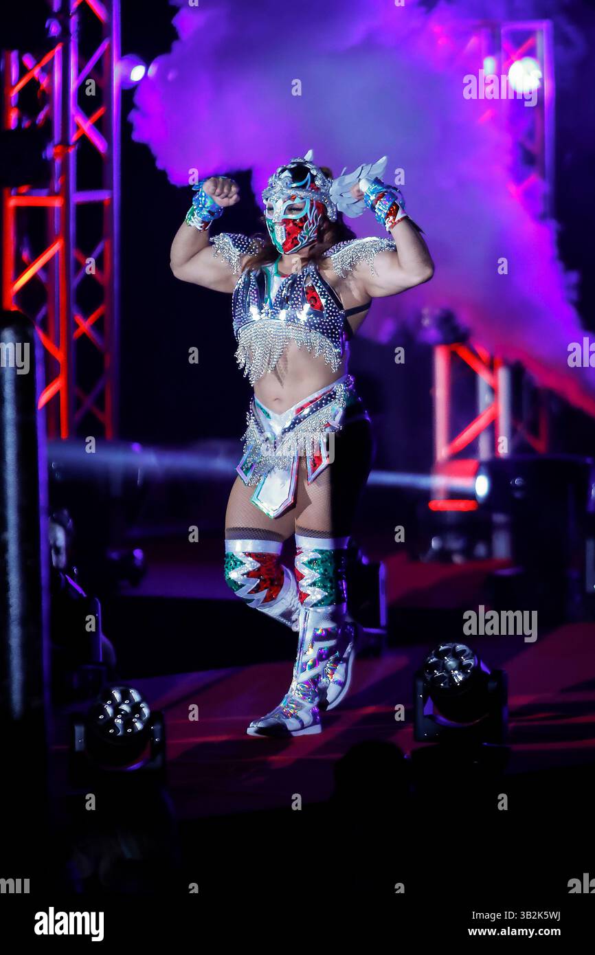 Tokyo, Japan. 27th Apr, 2025. Mexican professional wrestler Olympia Rae ...