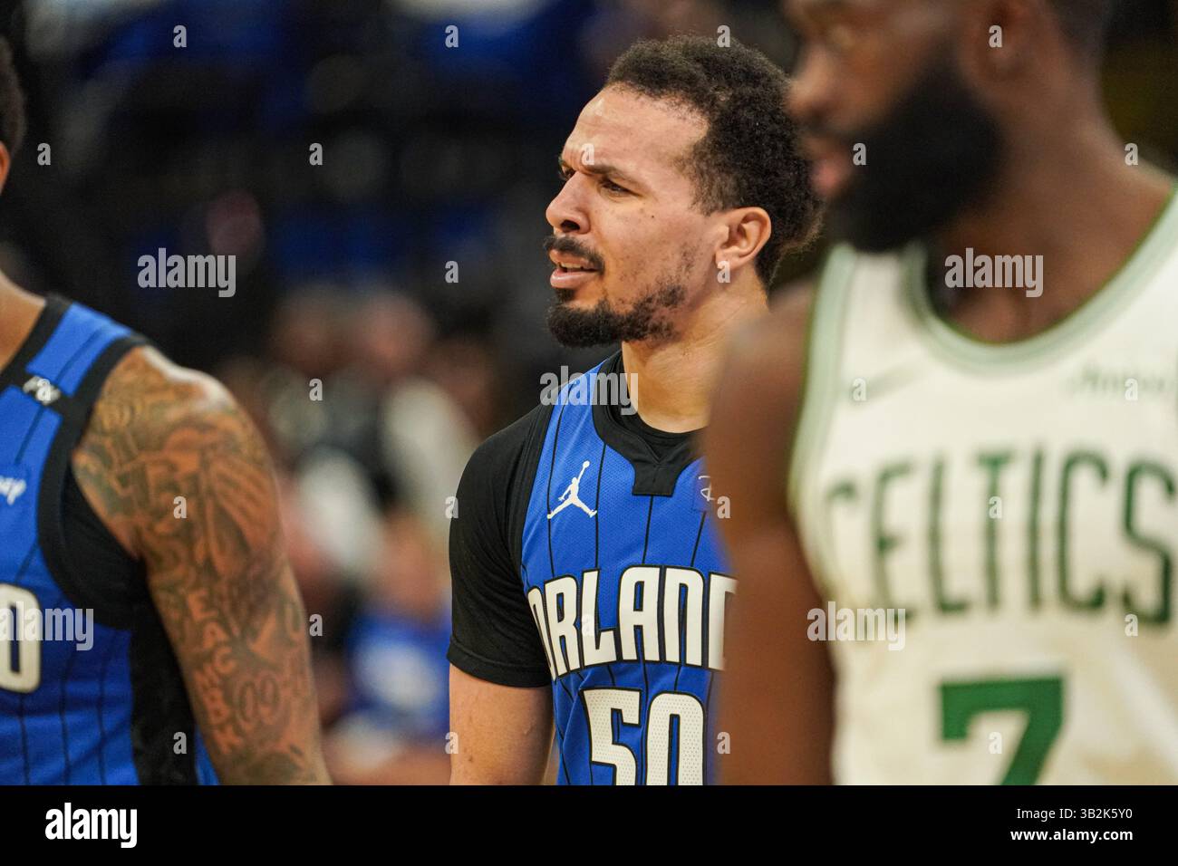 Orlando, Florida, USA, April 27, 2025, Orlando Magic player Cole ...