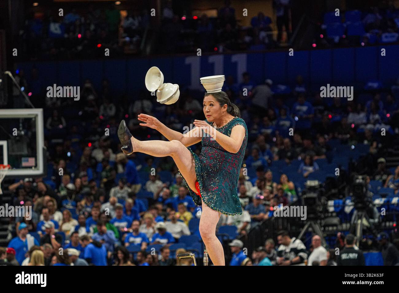 Orlando, Florida, USA, April 27, 2025, female performer during the half ...