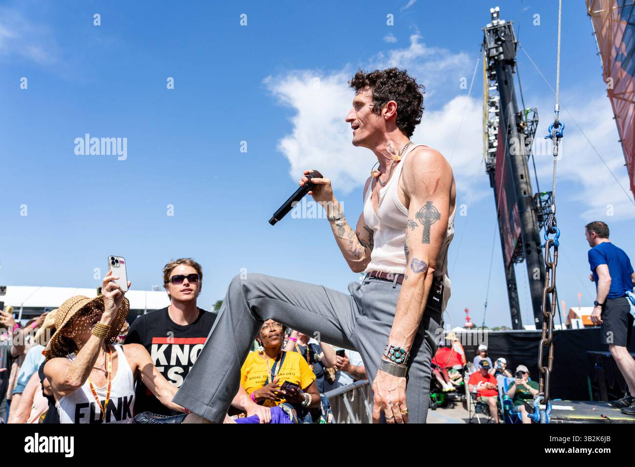 David Shaw of The Revivalists performs during the first weekend of the ...