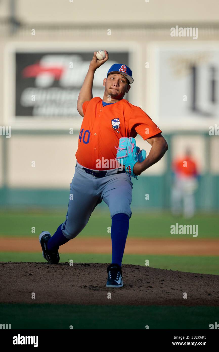 St. Lucie Mets pitcher Raimon Gomez (40) delivers a pitch during an ...