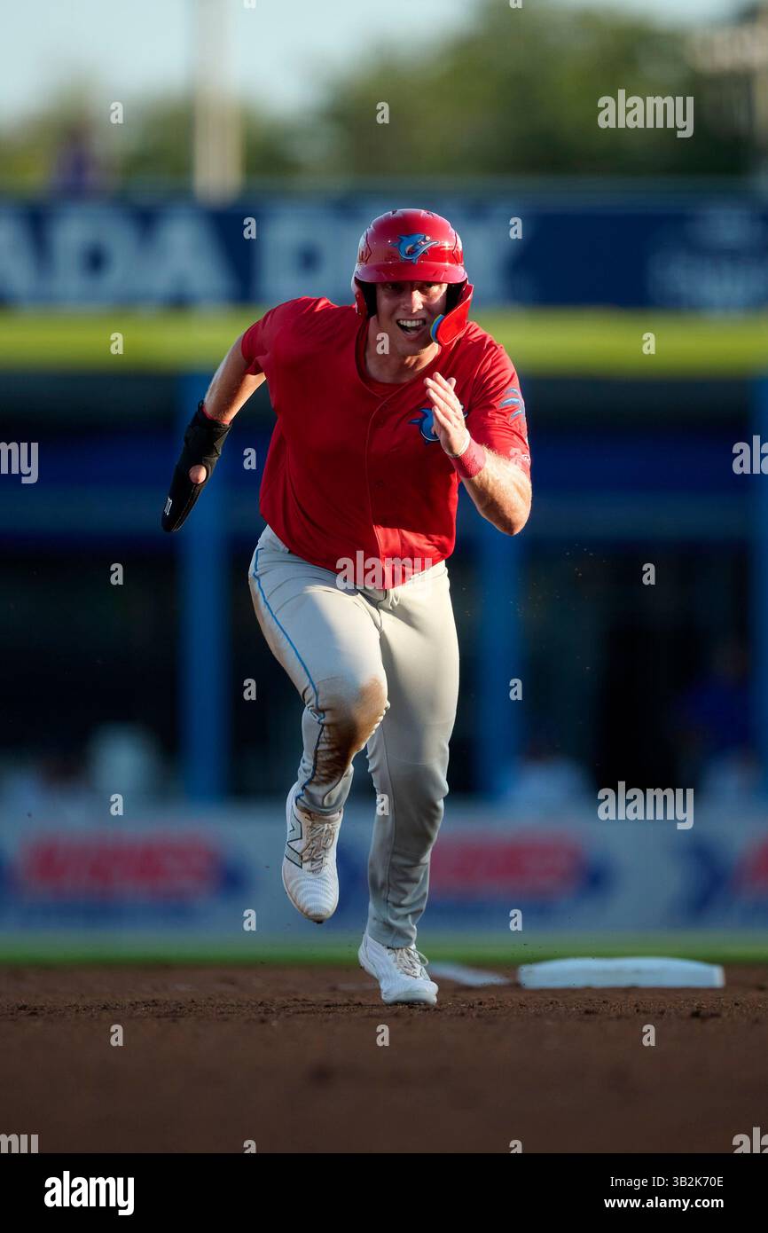 Clearwater Threshers Joel Dragoo (7) running the bases during an MiLB ...