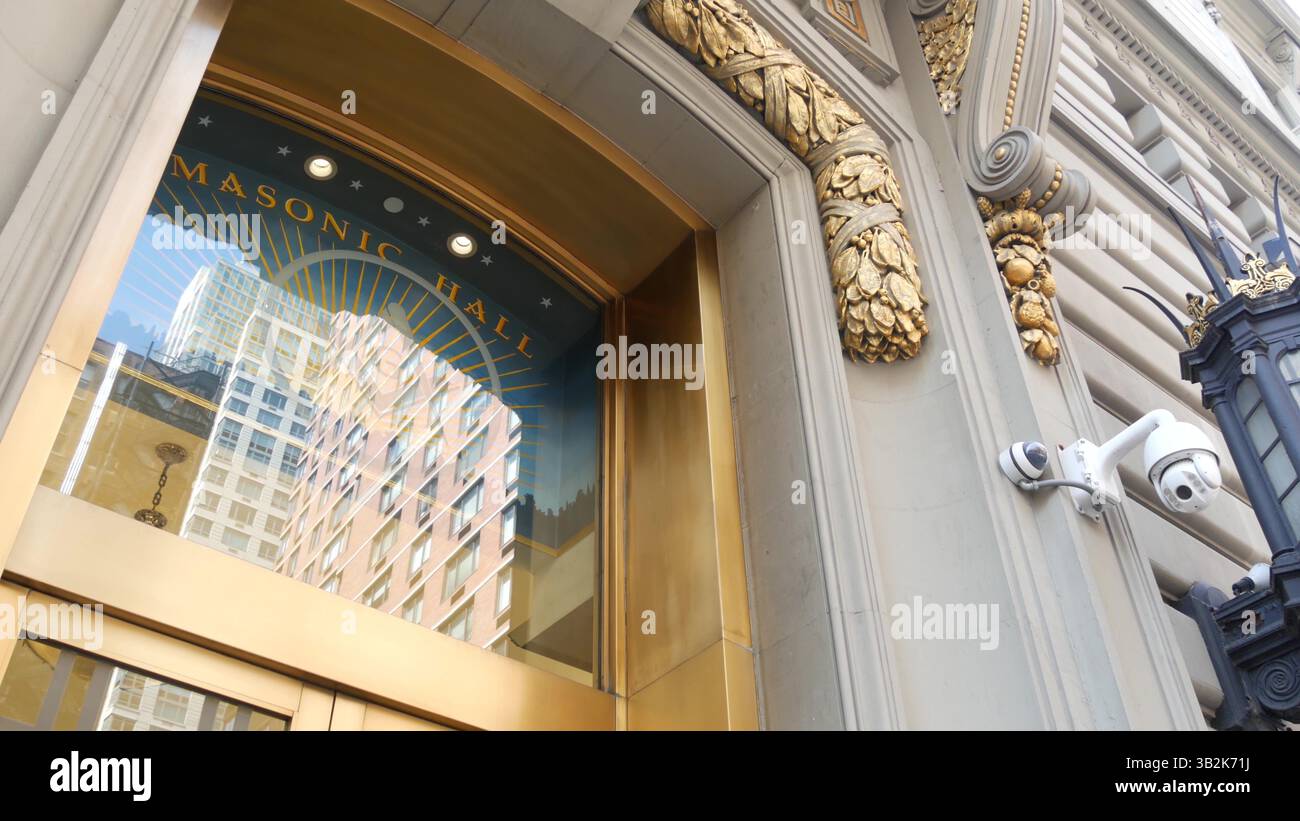 New York City, United States - 6 Sept 2023: Grand Lodge of Masons ...