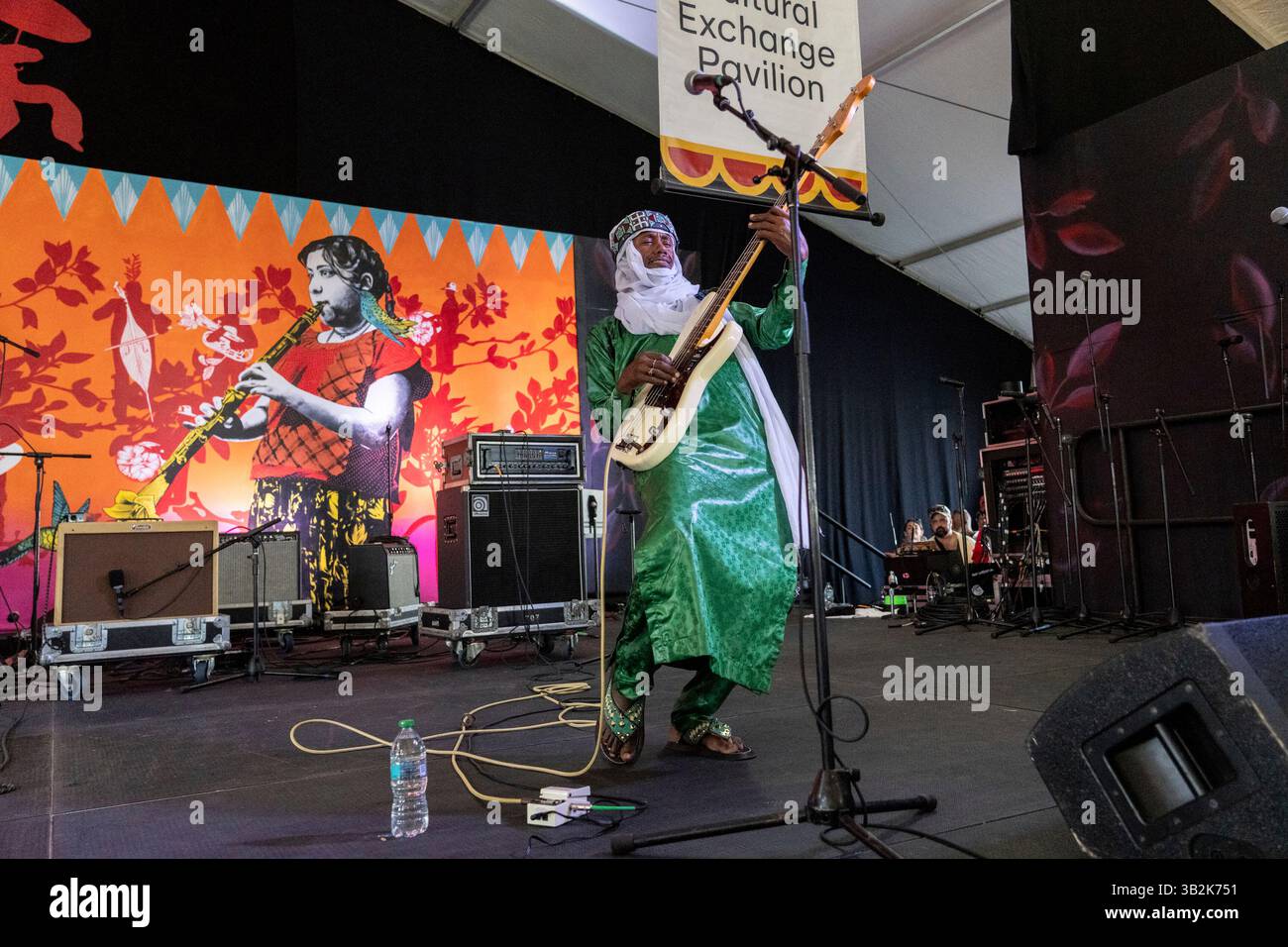 Abdoulaye "Illa" Ibrahim of Etran de L'Air of Niger performs during the ...