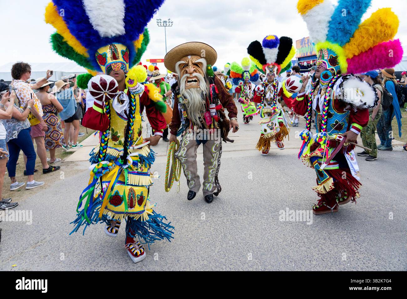 Mexican Parade featuring Matlachines Los Venados performs during the ...