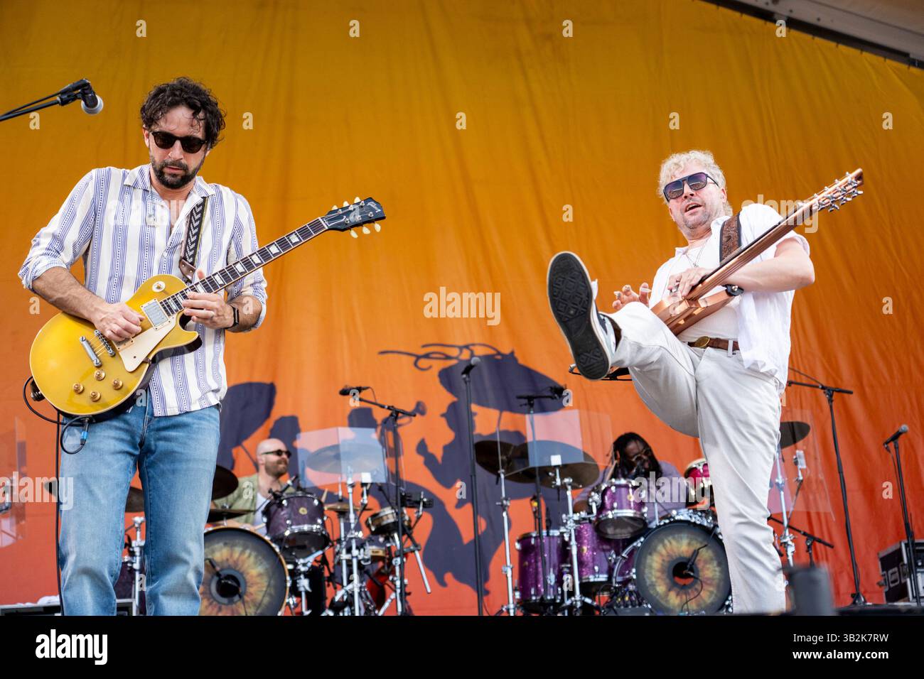Zack Feinberg, left, and Ed Williams of The Revivalists perform during ...