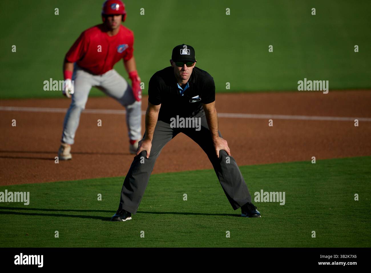 Umpire Jacob Ashworth during an MiLB Florida State League baseball game ...