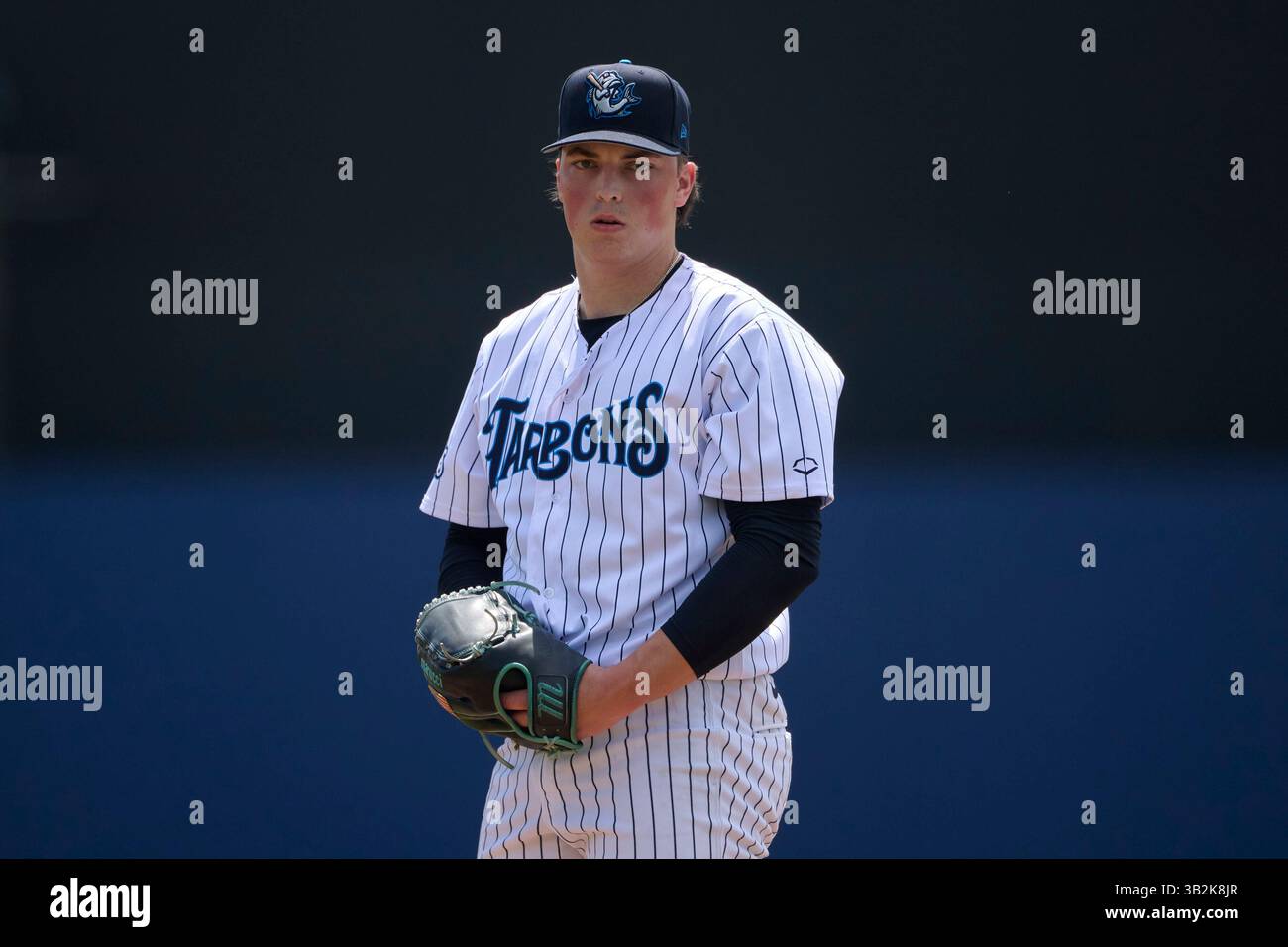 Tampa Tarpons pitcher Greysen Carter (30) gets ready to deliver a pitch ...