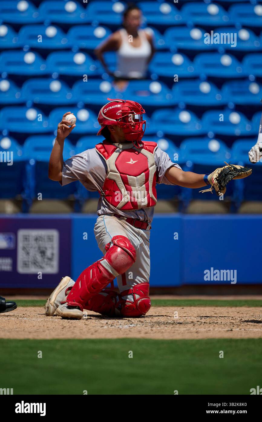 Clearwater Threshers catcher Kodey Shojinaga (22) throwing during an ...