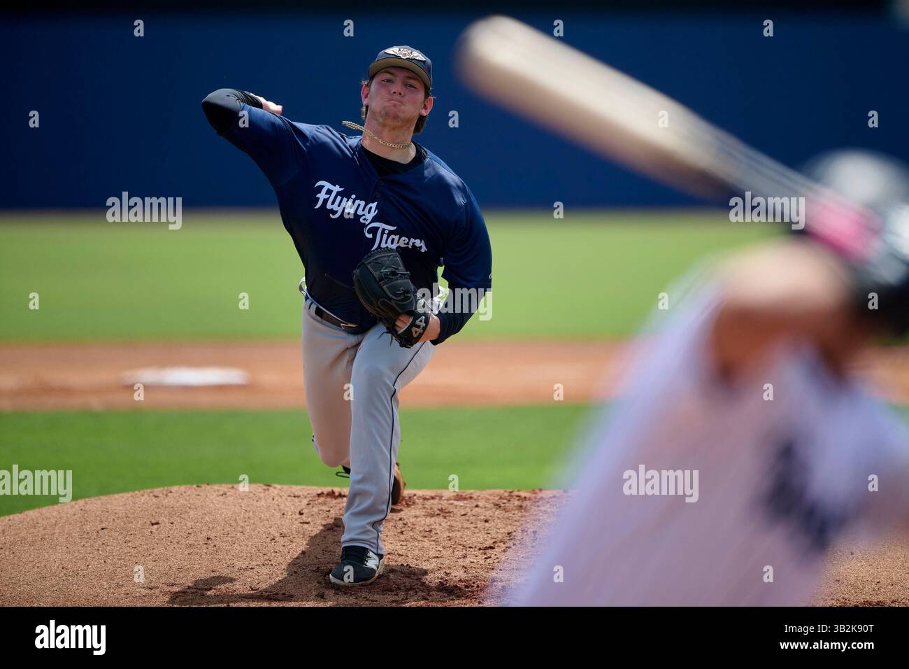 Lakeland Flying Tigers pitcher Hayden Minton (36) delivers a pitch ...