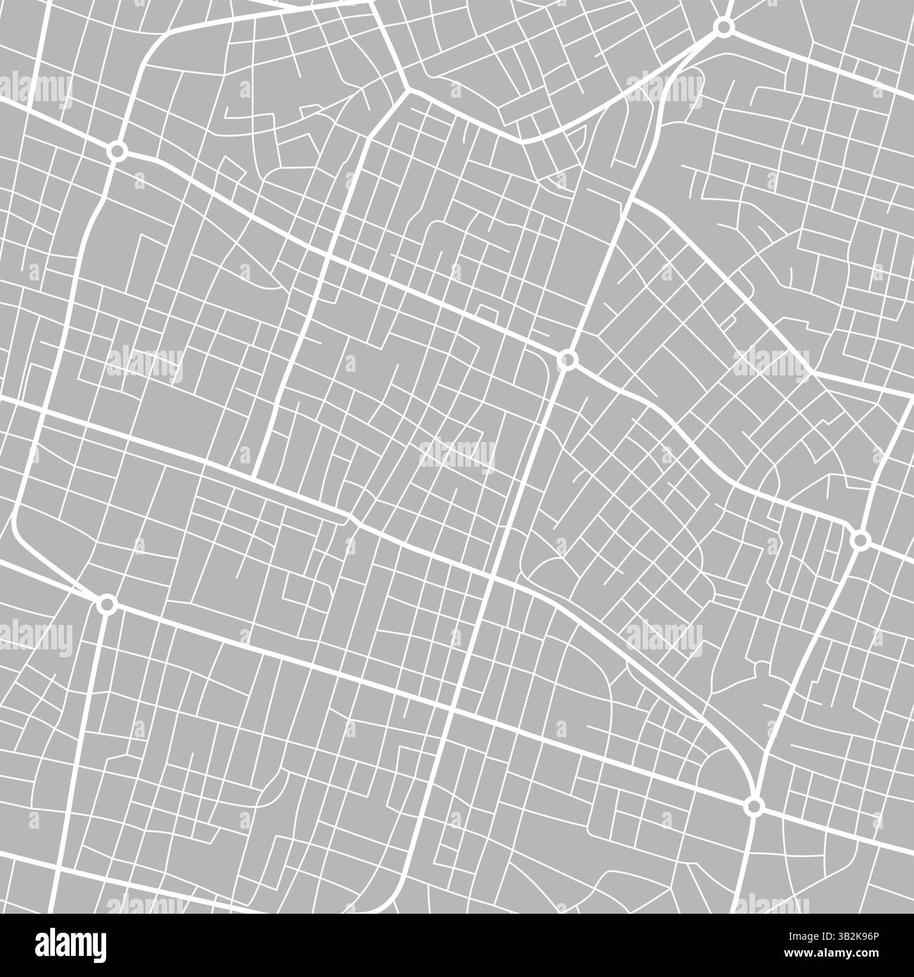 City map seamless pattern, town plan with square, streets and roads ...
