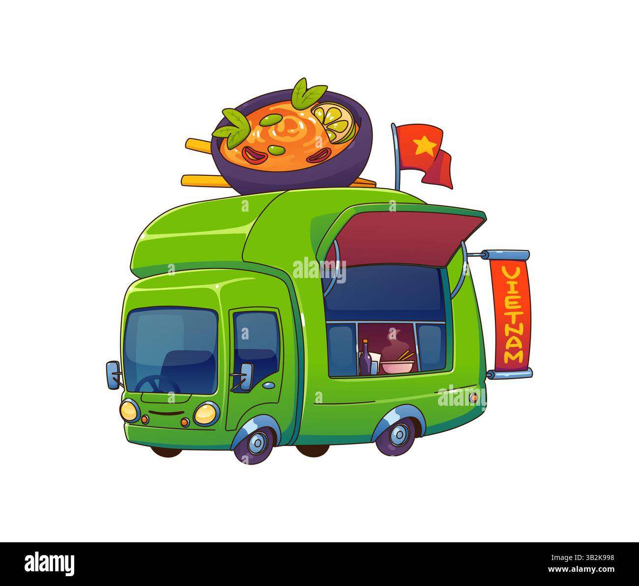 Vietnamese food cart Stock Vector Images - Alamy