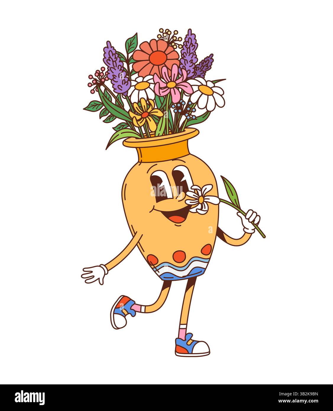 Sniffing bouquet Stock Vector Images - Alamy