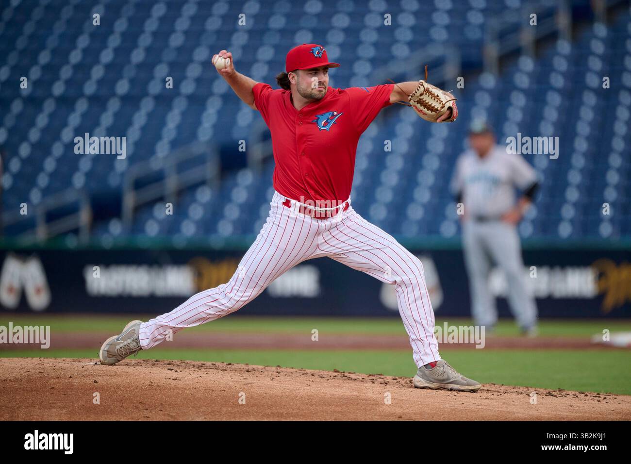 Clearwater Threshers pitcher Reese Dutton (31) delivers a pitch during ...