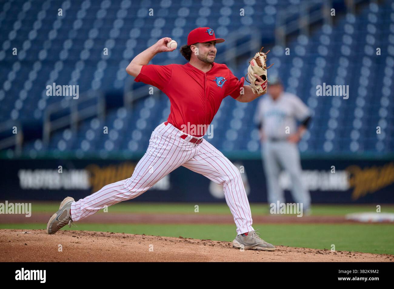 Clearwater Threshers pitcher Reese Dutton (31) delivers a pitch during ...