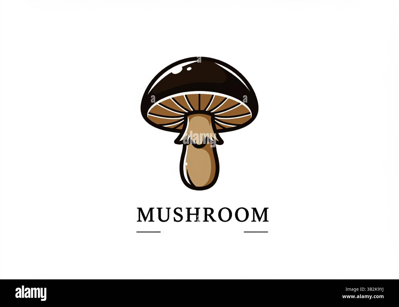 Sleek mushroom logo hi-res stock photography and images - Alamy