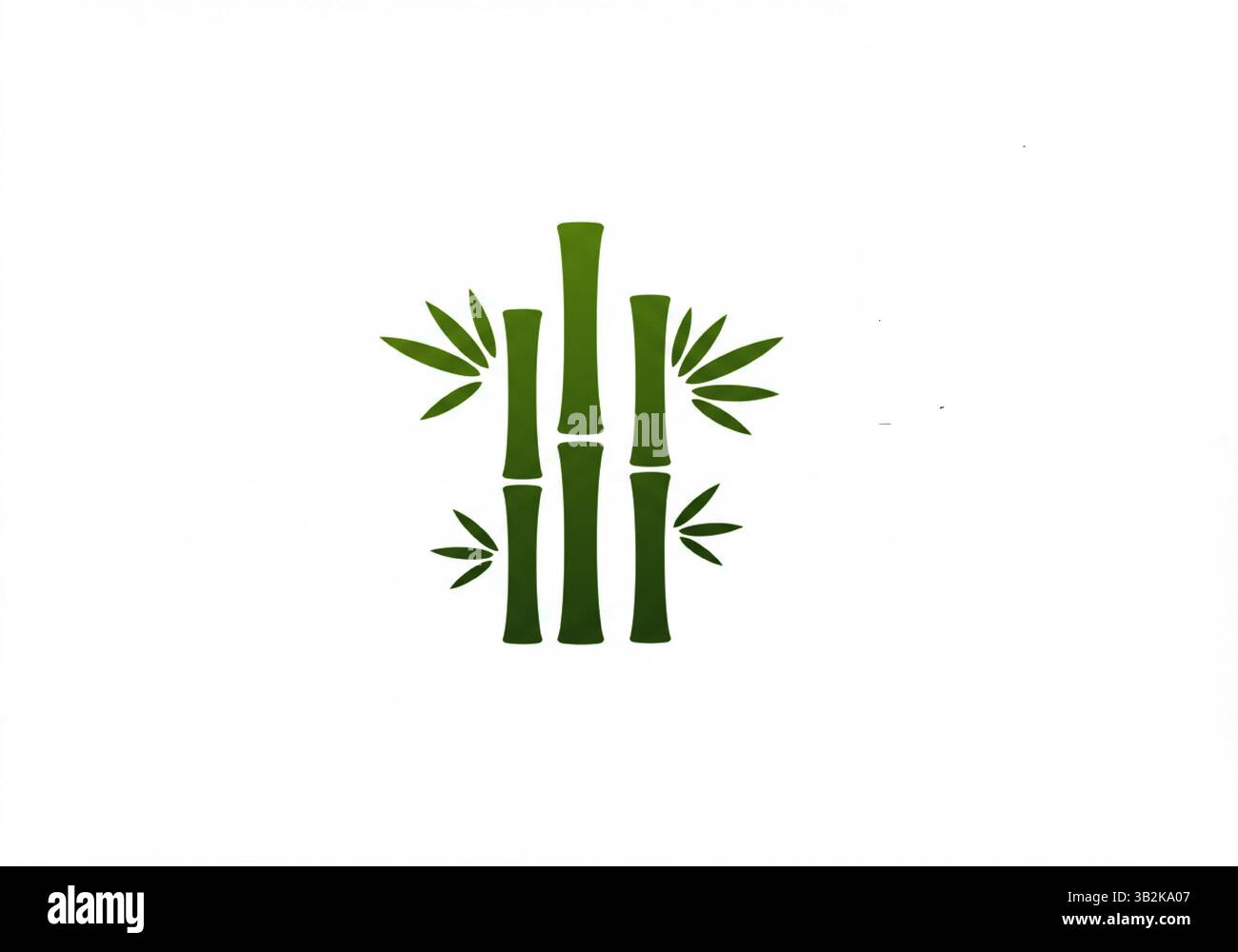 Minimalist Bamboo Illustration with Vertical Green Stalks Stock Vector ...