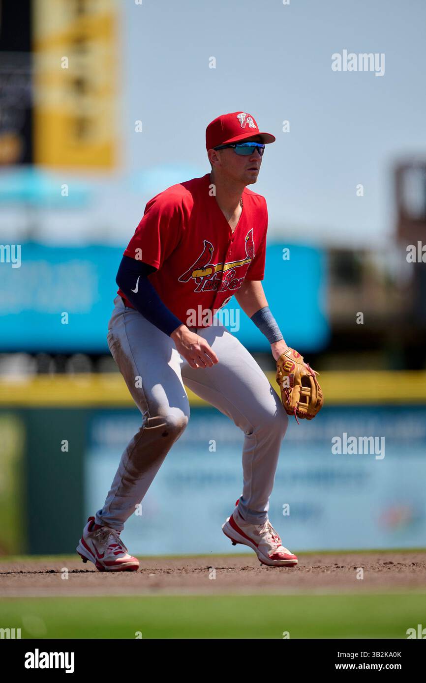 Palm Beach Cardinals third baseman Cade McGee (8) during an MiLB ...