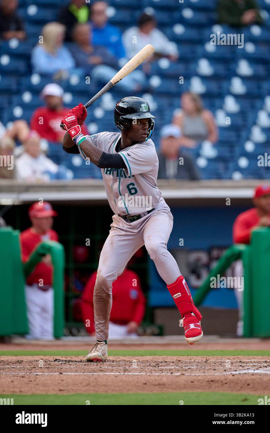 Daytona Tortugas Kyle Henley (6) bats during an MiLB Florida State ...