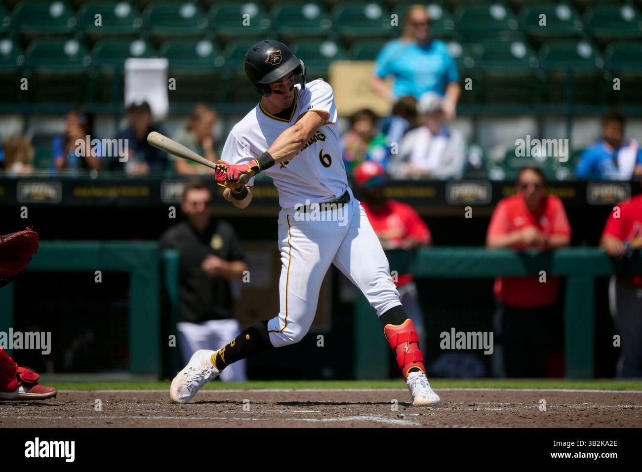 Bradenton Marauders Konnor Griffin (6) at bat during an MiLB Florida ...