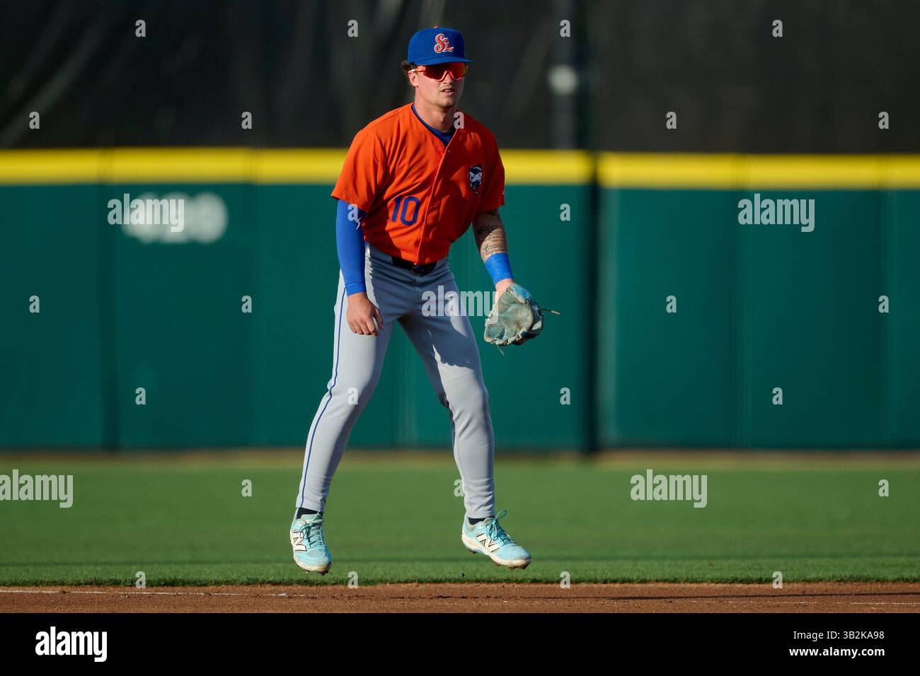 St. Lucie Mets shortstop Trey Snyder (10) during an MiLB Florida State ...